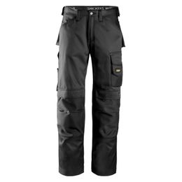 Herren Arbeitshose "DuraTwill Handwerker", schwarz, Gr. 56, Snickers Workwear, Obermaterial: 52% Baumwolle CO. 48% Polyamid PA., Hosen