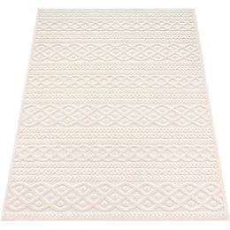Teppich Paco Home, B:160cm H:10mm L:230cm, beige, Polypropylen, Wohnzimmer, Teppiche, "Cotton 231", Uni-Farben, Hoch-Tief Effekt, boho, In- und