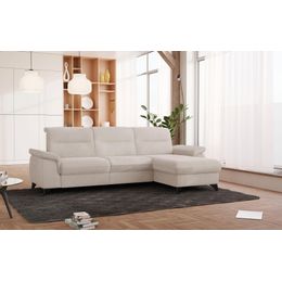 Sit & More Ecksofa SIT & MORE, B:260cm H:91cm T:175cm, beige, 100% Polyester, Wohnzimmer, Sofas, "Astoria L-Form", wahlweise mit motorischer Relaxfunktion
