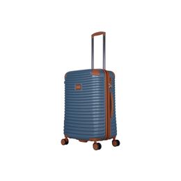 Koffer ELLE "Glam", Gr. B/H/T: 44cm x 67cm x 28cm, blau, 100% Synthetik, Koffer, Hergestellt aus robustem ABS Material