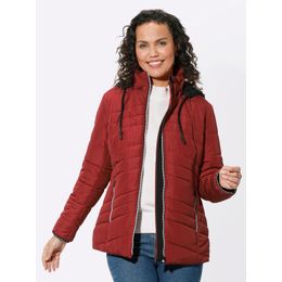 WITT Damen Steppjacke mit abnehmbarer Kapuze, kirsche, Gr&ouml;&szlig;e 44