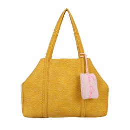 Herren Henkeltasche "Ella Shopper", Fritzi aus Preussengelb, Polyurethan (PU), unifarben, Taschen, mit ger&auml;umigem Hauptfach