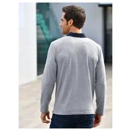 Langarmshirt Catamaran "Langarm-Shirt", Herren, Gr. 60/62, grau (hellgrau, meliert), 100% Baumwolle, unifarben, ohne Ausschnitt, Shirts Langarmshirt