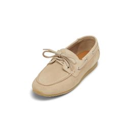 Marc O'Polo MARC O'POLO Damen Bootsschuh "aus Velours-Rindleder", Gr. 42, beige, Obermaterial: 100% Leder (Rind), unifarben, Schuhe
