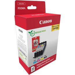 Canon Tintenpatrone "CLI-581 BK/C/M/Y Tinte + Fotopapier Value Pack", bunt, Tintenpatronen