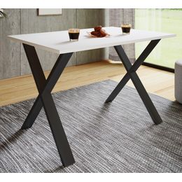 Esstisch Vcm, B:110cm T:50cm, wei&szlig;, Tische, "Premium Holz Esstisch K&uuml;chentisch Xona X"