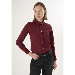 FELIX HARDY Damen Langarmbluse "Langarm-Shirt"bordeaux, Gr. S, 97% Baumwolle, 3% Elasthan, Blusen