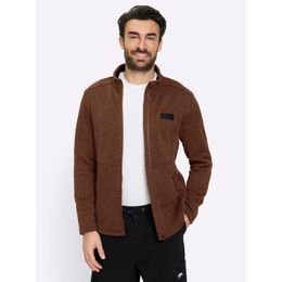 Catamaran Sports Herren Strickfleecejacke mit 2 Rei&szlig;verschluss-Taschen, graphit-meliert, Gr&ouml;&szlig;e 48/50