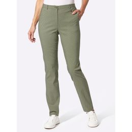 WITT Damen Bengalinhose, khaki-schilf-gemustert, Gr&ouml;&szlig;e 36