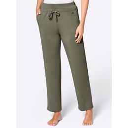 feel good Damen Dehnbund-Hose mit Tunnelzug unterhalb des Bunds, khaki, Gr&ouml;&szlig;e 48/50