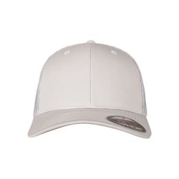 Flexfit Damen Flex Cap "Flexfit Unisex Flexfit Mesh Trucker"silber, Gr. S, unifarben, 60% Baumwolle, 40% Polyester, Caps