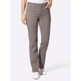 WITT Damen Thermojeans mit innenliegendem Dehnbund, taupe, Gr&ouml;&szlig;e 21