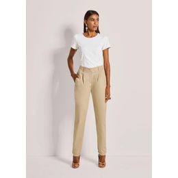 Madeleine Mode MADELEINE Damen Chinohose "Chinohose Elegante Stoffhose mit Bundfalte"beige, Gr. 48, Obermaterial: 64% Baumwolle CO. 33% Polyester PES. 3% Elasthan