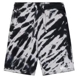 Sweatshorts Alpha Industries "Tie Dye Shorts", Herren, Gr. XL, Normalgr&ouml;&szlig;en, schwarz, Obermaterial: 80% Baumwolle, 20% Polyester, Hosen Sweatshorts
