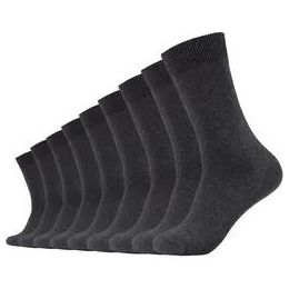 Socken Camano "9er Pack", Damen, Gr. 35-38, schwarz (anthrazit melange), 70% Baumwolle, 20% Polyamid, 7% Polyester, 3% Elasthan, uni, Socken Socken