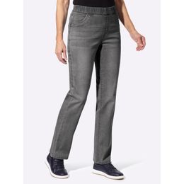 WITT Damen Schlupfjeans mit geradem Bein, anthrazit-grey-denim, Gr&ouml;&szlig;e 38
