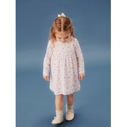name it M&auml;dchen Minikleid "NMFNELIA LS DRESS PB", rosa, Gr. 128, bedruckt, Jersey, Obermaterial: 95% Baumwolle, 5% Elasthan, Kleider