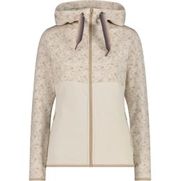 CMP Damen Funktionsjackevaniglia mel, Gr. 36, gemustert, meliert, Fleece, Obermaterial: 90% Polyester, 10% Elasthan, Jacken, mit fixierter Kapuze,