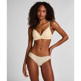 Hunkem&ouml;ller HUNKEM&Ouml;LLER Damen Hipster "Brazilian Lola", Gr. XLgelb, 76% Polyamid, 24% Elasthan, Unterhosen