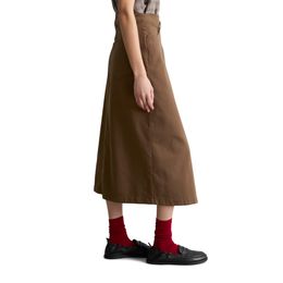 Marc O'Polo Damen Webrock "aus Bio-Baumwolle-Lyocell-Twill"hazelnut braun, Gr. XS, MARC O'POLO DENIM, unifarben, Obermaterial: 81% Baumwolle, 18% Lyocell, 1%