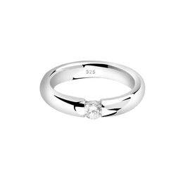 NENALINA Damen Verlobungsring "Damenring Solit&auml;r mit Zirkonia 925 Silber", 54mm, Silber 925 (Sterlingsilber), 4mm, silber, Silber 925