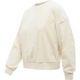 Ragwear Damen Sweater "Wuss Embossed", beige, Gr. XL, Material: 94% Polyester, 6% Elasthan, Sweatshirts, kuschelig weiches oversized Sweatshirt