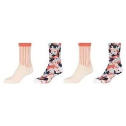 Socken s.Oliver "4er Pack", Damen, Gr. 35-38, pink (pink sand), 98% Polyester, 2% Elasthan, Socken Socken