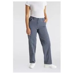 Stretch-Hose KjBRAND "Babsie", Damen, Gr. 46, N-Gr, grau (denim grau), Denim/Jeans, Obermaterial: 71% Baumwolle, 25% Polyester, 4% Elasthan, bequem lang, Hosen