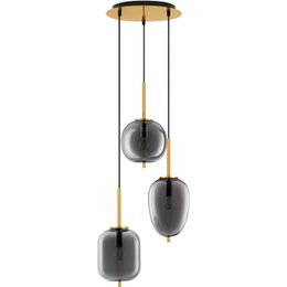 NOVA LUCE H&auml;ngeleuchten "LATO", 3, &Oslash; 18,5cm H: 120cm, 1 Stk., gold, Esszimmer, Leuchten, Ohne Beleuchtung