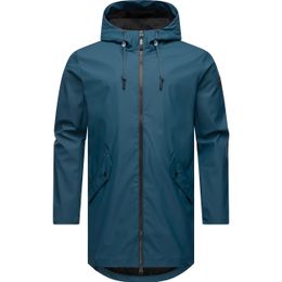 Ragwear Herren Regenmantel "Sanwoy", blau, Gr. S, Obermaterial: 100% Polyester; Futter: 100% Polyester, M&auml;ntel, Lange, wasserdichte Herren Regenjacke