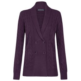FELIX HARDY Herren Strickjacke "Stephanie"violett, Gr. S, 90% Polyacryl, 10% Wolle, Strickjacken