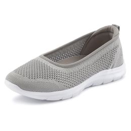 Lascana Damen Sneaker Ballerinas, grau, Gr&ouml;&szlig;e 38