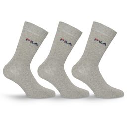 Socken Fila, Damen, Gr. 35-38, 400, grau, Baumwollmischung, elastisch, Socken Socken, mit feinem Rippenb&uuml;ndchen