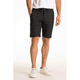 LINDBERGH Herren Chinoshorts, schwarz, Gr. XXL, Web, Obermaterial: 55% Leinen, 45% Baumwolle, Hosen, Sommerhose mit Leinen