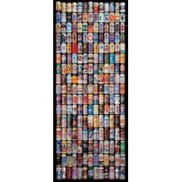 papermoon Fototapete "American Beer Cans - T&uuml;rtapete", B/L: 0,9m x 2m, bunt, Tapeten