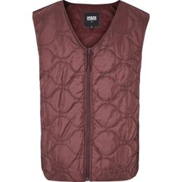 Urban Classics Herren Jerseyweste "Urban Classics Herren Zipped Gilet"cherry, Gr. M, 100% Polyester, Westen