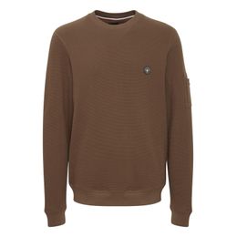 FQ1924 Herren Rundhalspullover "Rundhalspullover FQWILLIAM structure crewneck sweatshirt", braun, Gr. XL, Obermaterial: 100% Baumwolle CO., Pullover