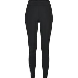 Urban Classics Damen Leggings "Urban Classics Damen Ladies Color Block Leggings"schwarz, wei&szlig;, Gr. S, unifarben, 80% Polyimid, 20% Elasthan, Hosen