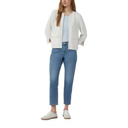 s.Oliver Damen Sweatjacke, wei&szlig;, Gr. 34, unifarben, Sweatware, Obermaterial: 47% Modal, 41% Polyester, 12% Elasthan, Sweatjacken, Kurze Sweatjacke