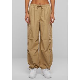 Urban Classics Damen Cargohose "Urban Classics Ladies Cotton Cargo Parashute Pants"unionbeige, Gr. XL, unifarben, 100% Baumwolle, Hosen
