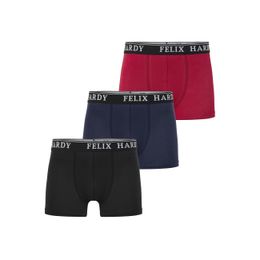 FELIX HARDY Damen Boxershorts "3er-Pack Boxershorts"schwarz, navy, rot, Gr. L, 97% Baumwolle, 3% Elasthan, Unterhosen