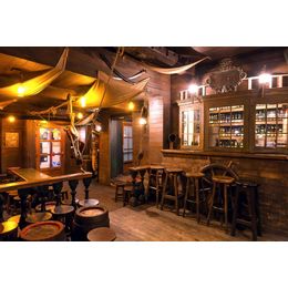 papermoon Fototapete "Old Schooner Style Bar", B/L: 2m x 1,49m, Bahnen: 4 Stk., bunt, Schlafzimmer, Tapeten