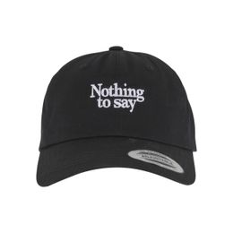 MisterTee Herren Snapback Cap "MisterTee Nothing To Say Wooly Combed Cap"schwarz, 100% Baumwolle, Caps