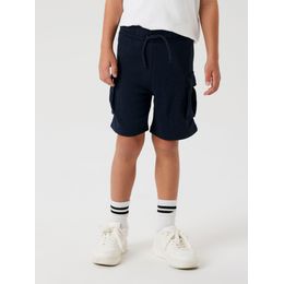 name it Jungen Shorts "NKMOLLIE CARGO SHORTS UNB NOOS"schwarz sapphire (blank), Gr. 152, unifarben, Web, Obermaterial: 60% Baumwolle, 40% Polyester,