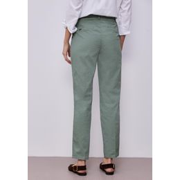 Street One Damen Chinohose, gr&uuml;n, Gr. 36, unifarben, Web, Obermaterial: 97% Baumwolle, 3% Elasthan. Futter: 100% Polyester, Hosen, aus Twillstoff
