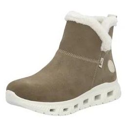 Winterboots Rieker SPORT, Damen, Gr. 36, beige, Textil, Veloursleder, Schuhe Winterboots, mit wasserabweisender RiekerTEX-Membran