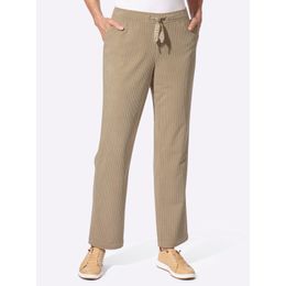 WITT Damen Cordhose mit Rundum-Dehnbund, beige, Gr&ouml;&szlig;e 20