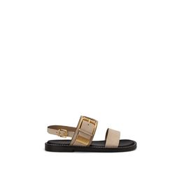 Marc O'Polo MARC O'POLO Damen Sandale "aus weichem Veloursleder", Gr. 41dusty sand, Obermaterial: 100% Leder, unifarben, Schuhe