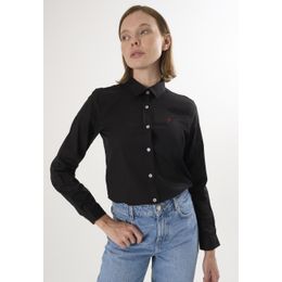 FELIX HARDY Damen Langarmbluse "Langarm-Shirt"schwarz, Gr. XL, 97% Baumwolle, 3% Elasthan, Blusen