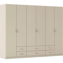 Dreht&uuml;renschrank Rauch, B:271cm H:210cm T:54cmbeige (champagner), griffe alu, Holzwerkstoff, Schr&auml;nke, "Kleiderschrank Garderobe GAMMA Breiten